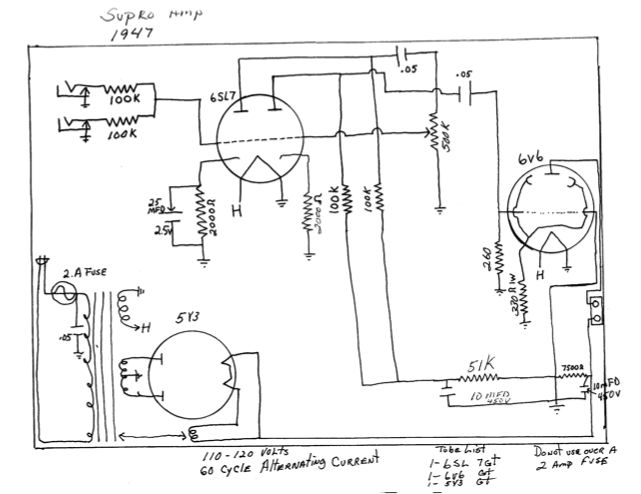 Supro Amp Schematics Supro Royal Reverb Schematic