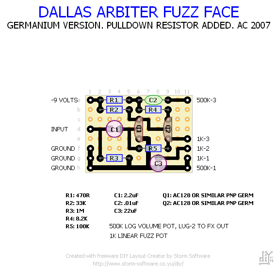 DALLAS ARBITER FUZZ FACE GERMANIUM PERF