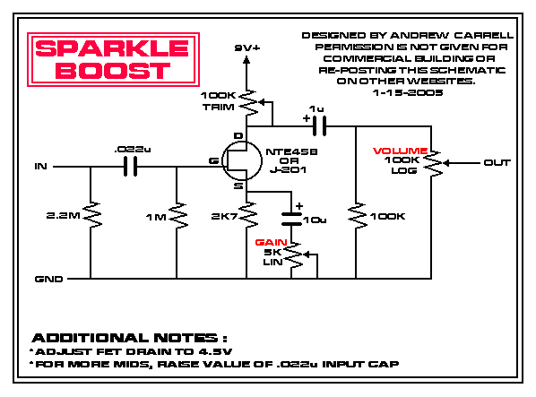 SPARKLE BOOST SCHEMATIC