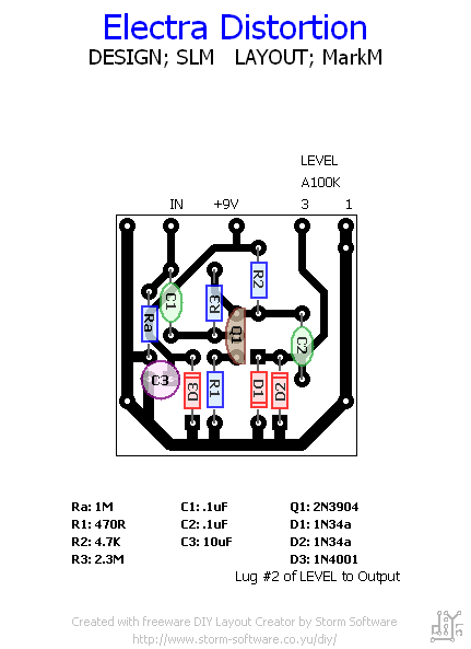 electra distortion LAYOUT